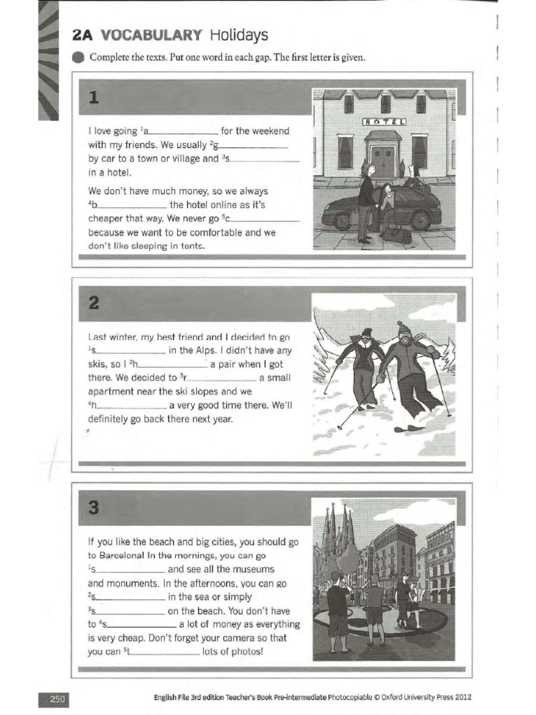 Holidays Pre - Int | PDF