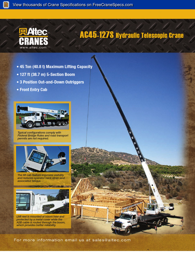 Altec-AC45-127S(1) | PDF | Crane (Machine) | Vehicles