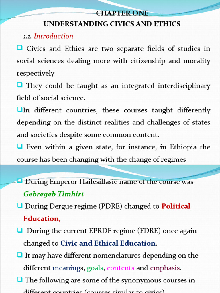 Chapter One Moral and Citizenship Education (2015) | Download Free PDF ...