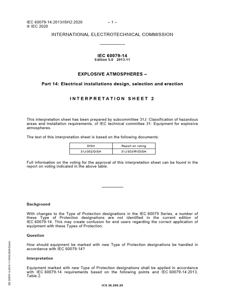 Iec60079 14 I2 (Ed5.0) en | PDF | International Electrotechnical ...