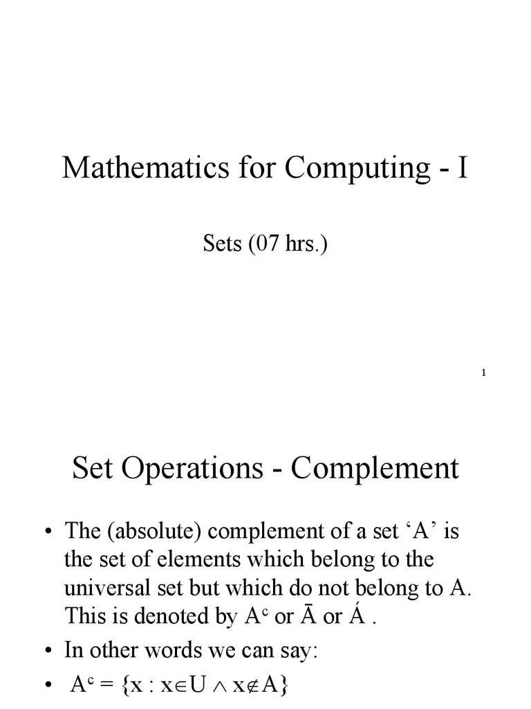 Set Operations & Algebra Guide | PDF | Teaching Methods & Materials ...