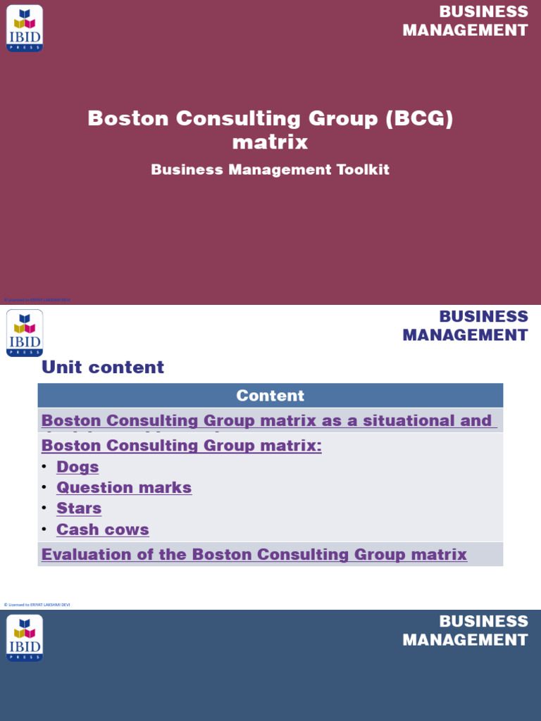 BCG Matrix - Reference Notes | PDF | Financial Markets | Business