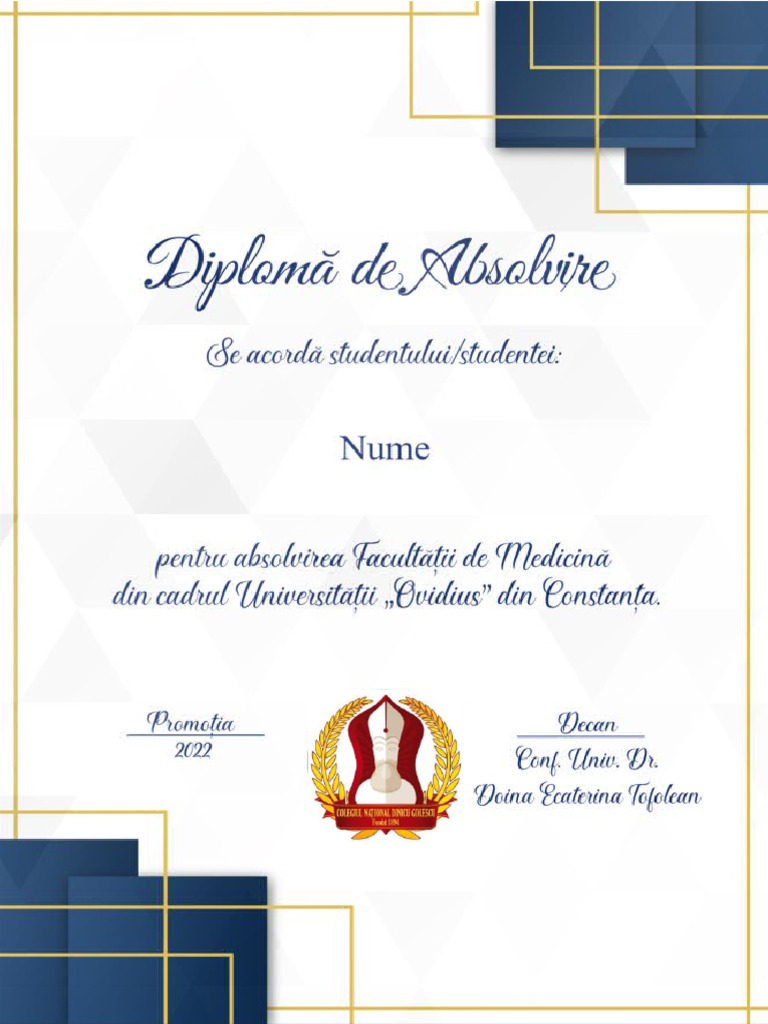 Diploma Absolvire Lois | PDF