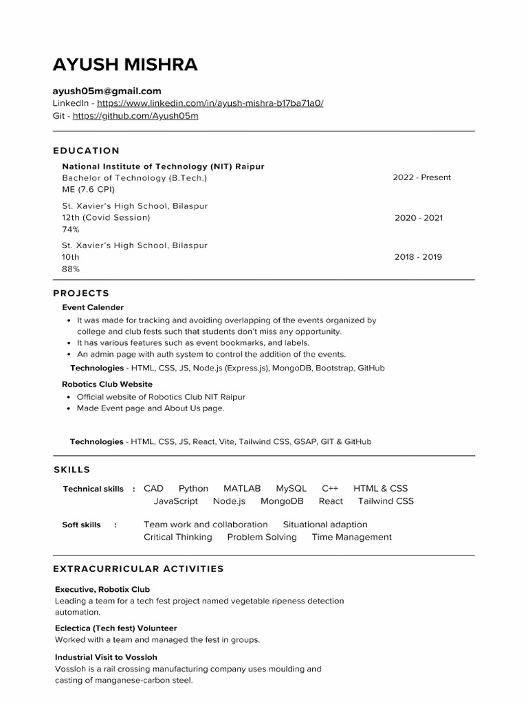 Tech Resume | PDF