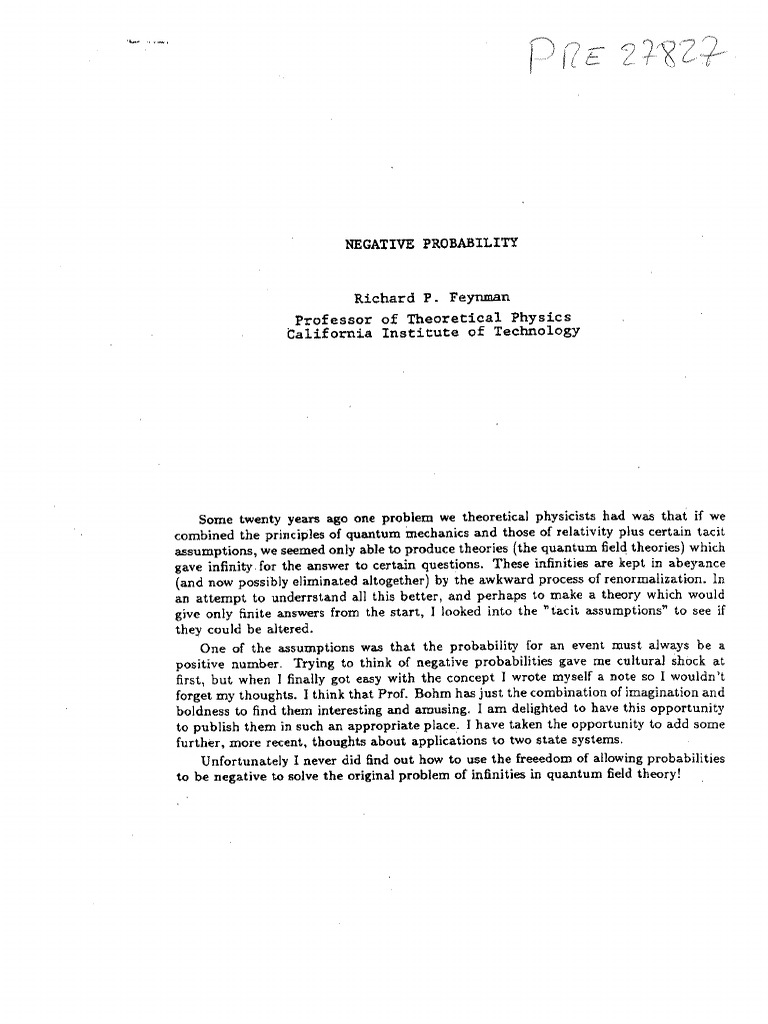 Negative Probability | PDF