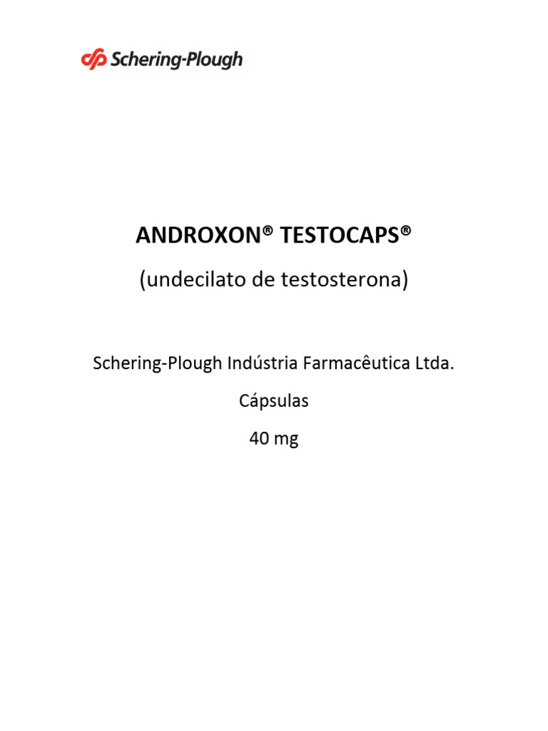 Androxon Testocaps 40mg Schering Plough 30 Capsulas v8 | PDF | Câncer ...