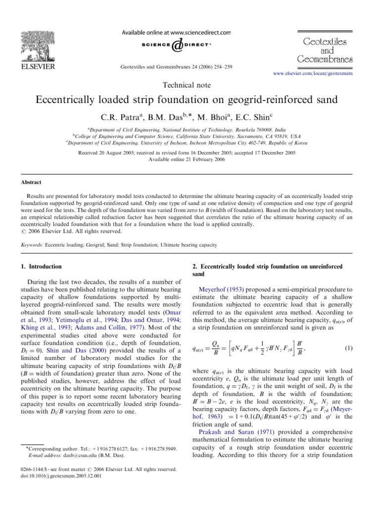 Patra 2006 | PDF | Geotechnical Engineering