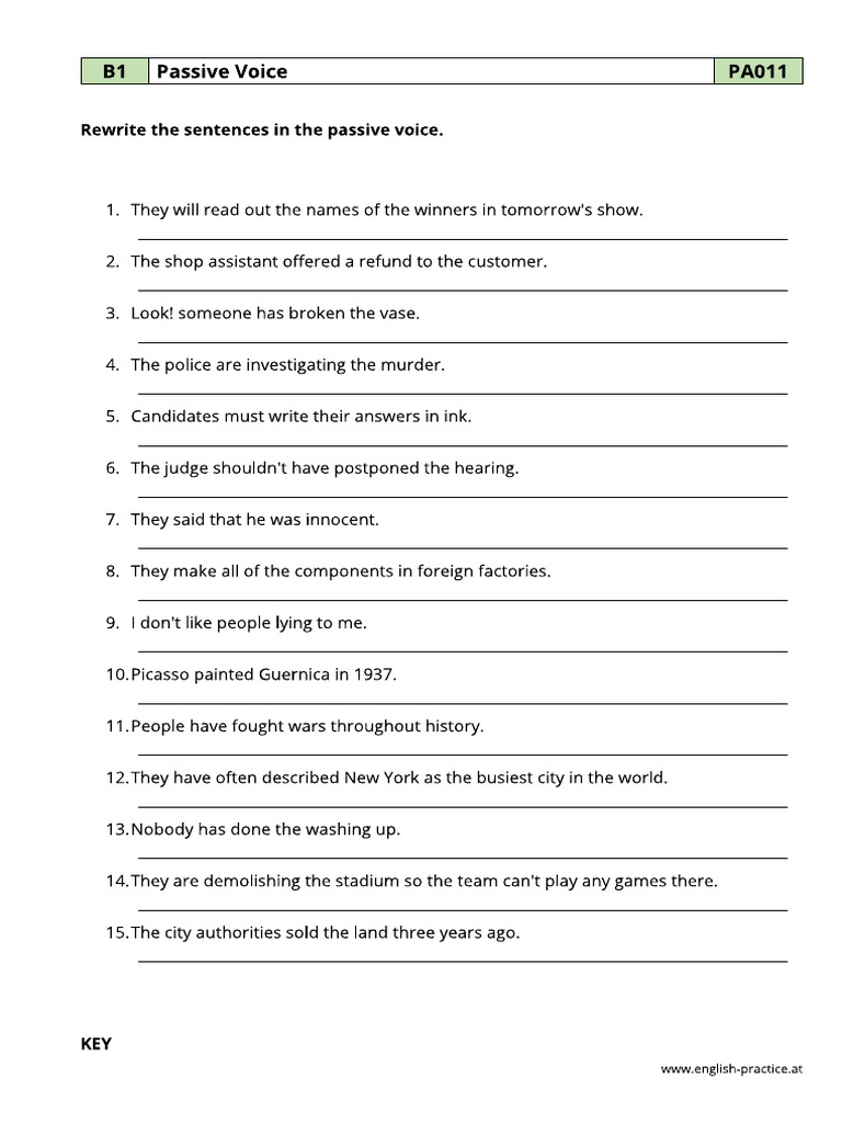 Change To Passive - pdf1 | PDF