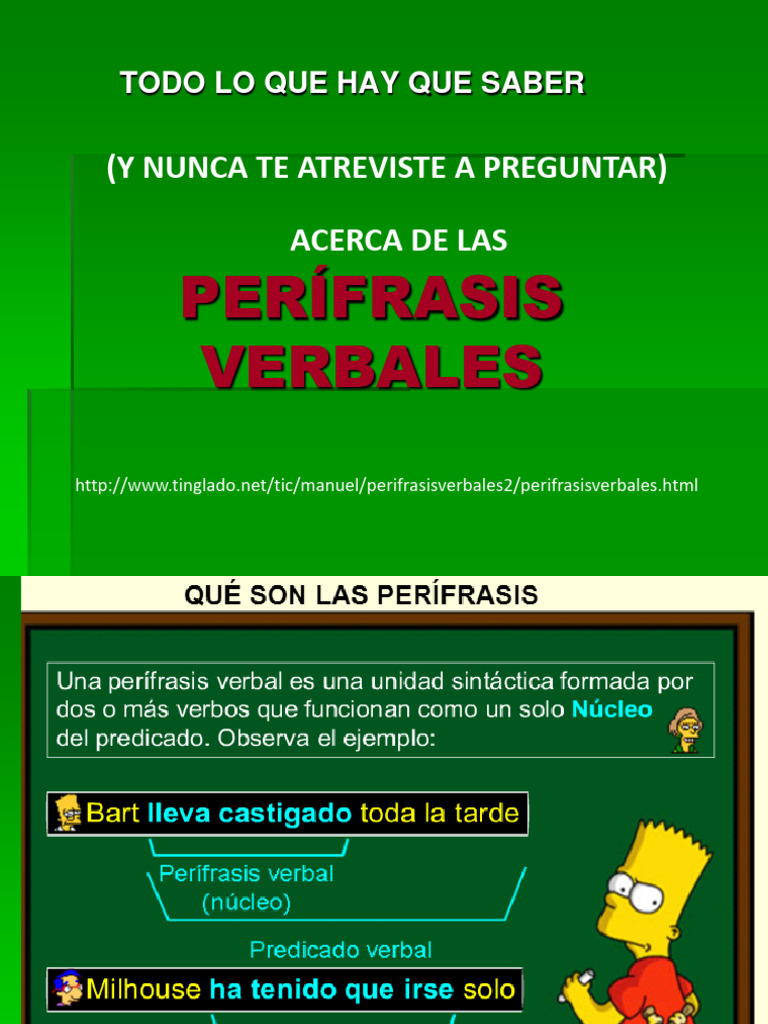 Clasificación y Ejemplos de Perífrasis Verbales | PDF | Gramática ...