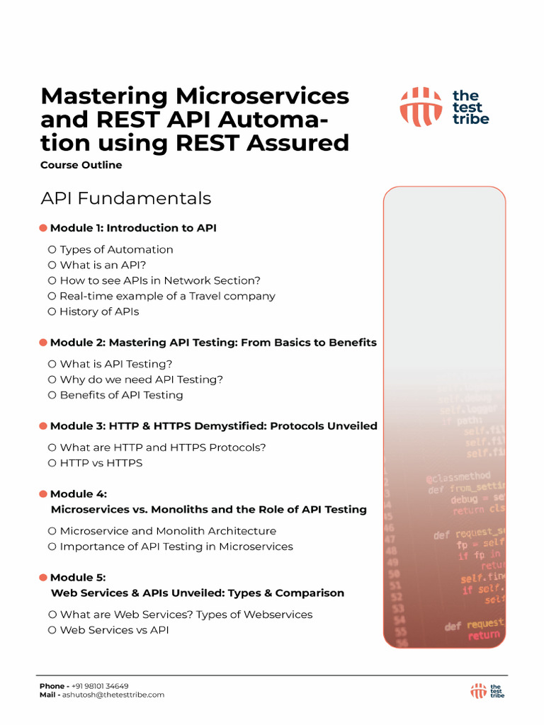 REST_Assured_Course_Outline | PDF