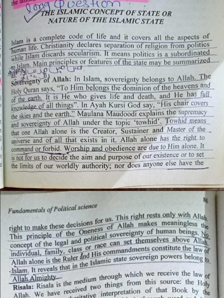 The Islamic Concept of State or Nature of Islamic State and Sovereignty ...