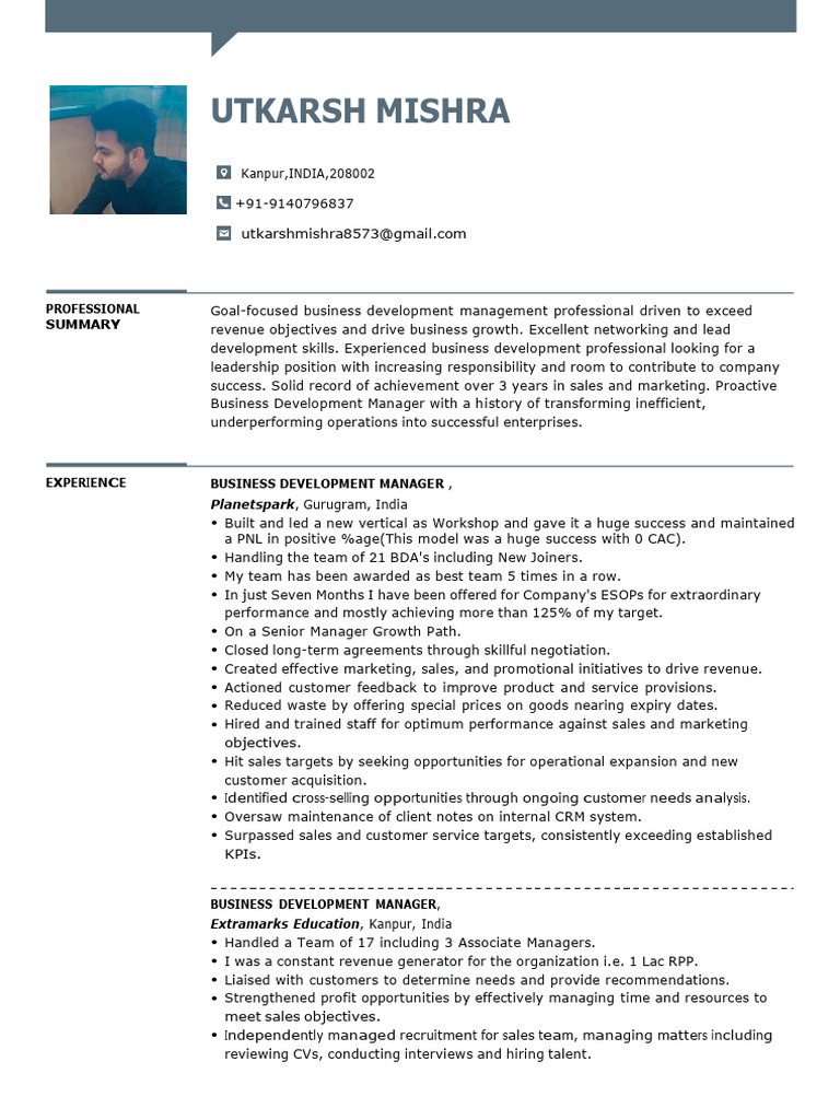 Utkarsh BDM | PDF | Sales | Business
