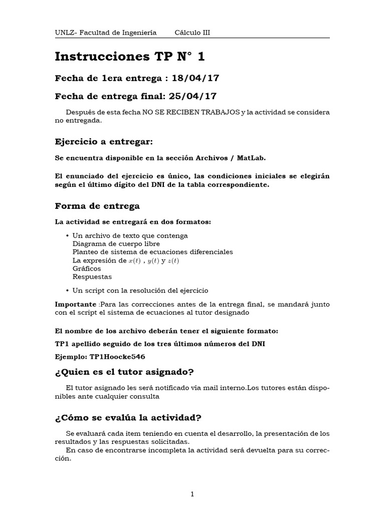 TP1 Instrucciones | PDF | Informática