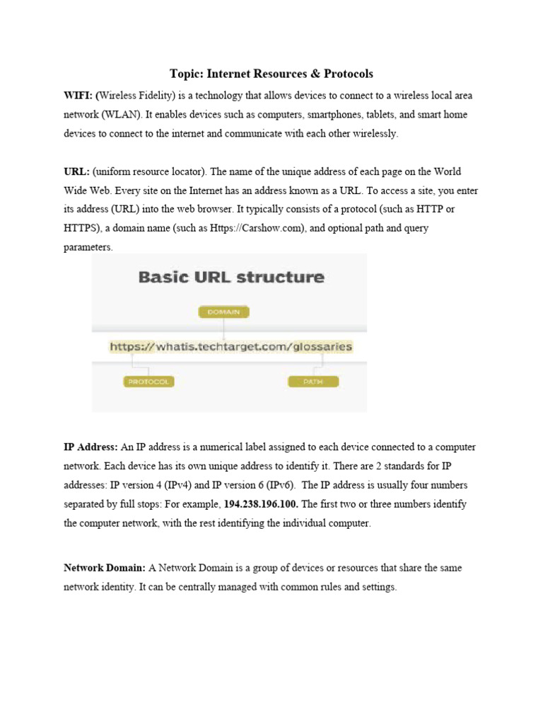 Internet Resources and Protocols Explained | PDF | Internet | Computer ...