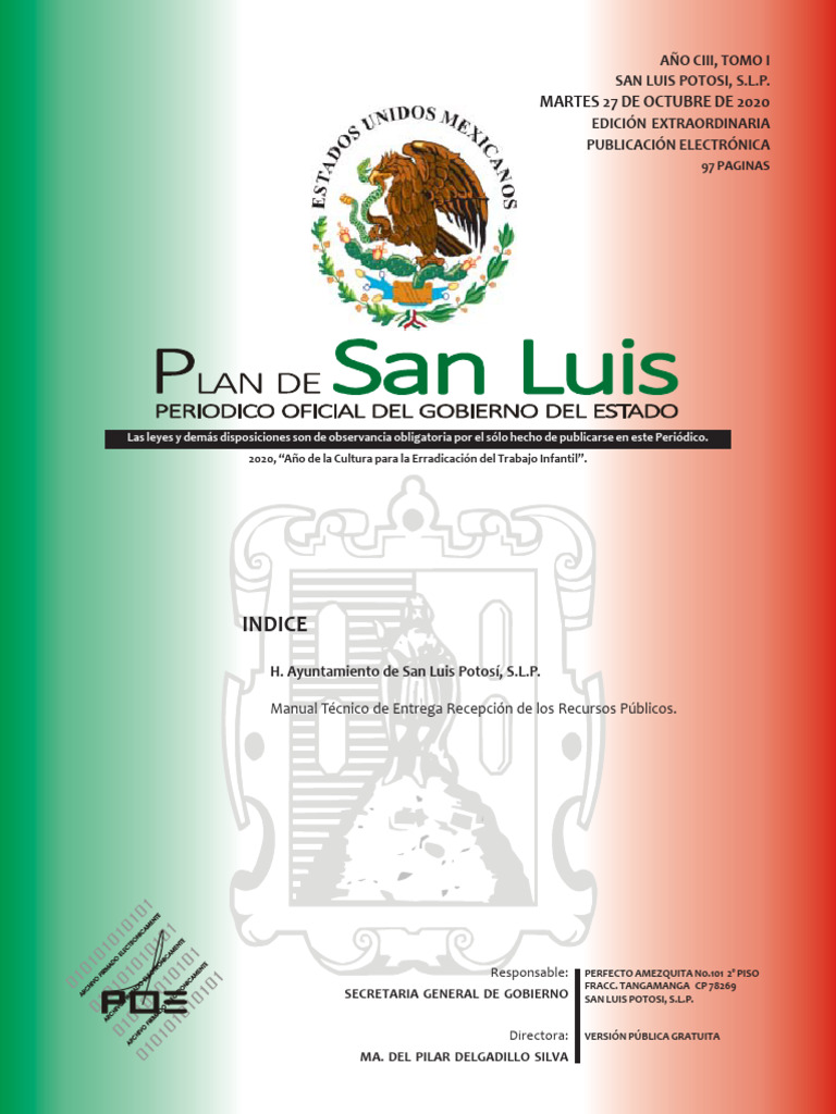 Capital Manual Tecnico Entrega Recepcion Recursos Publicos San Luis ...