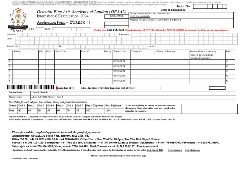 OFAAL Application Form 2024 | PDF | Financial Services | Banking Technology