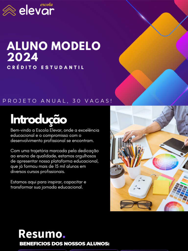 Projeto Aluno Modelo - Escola Elevar | PDF | Carreira e Crescimento