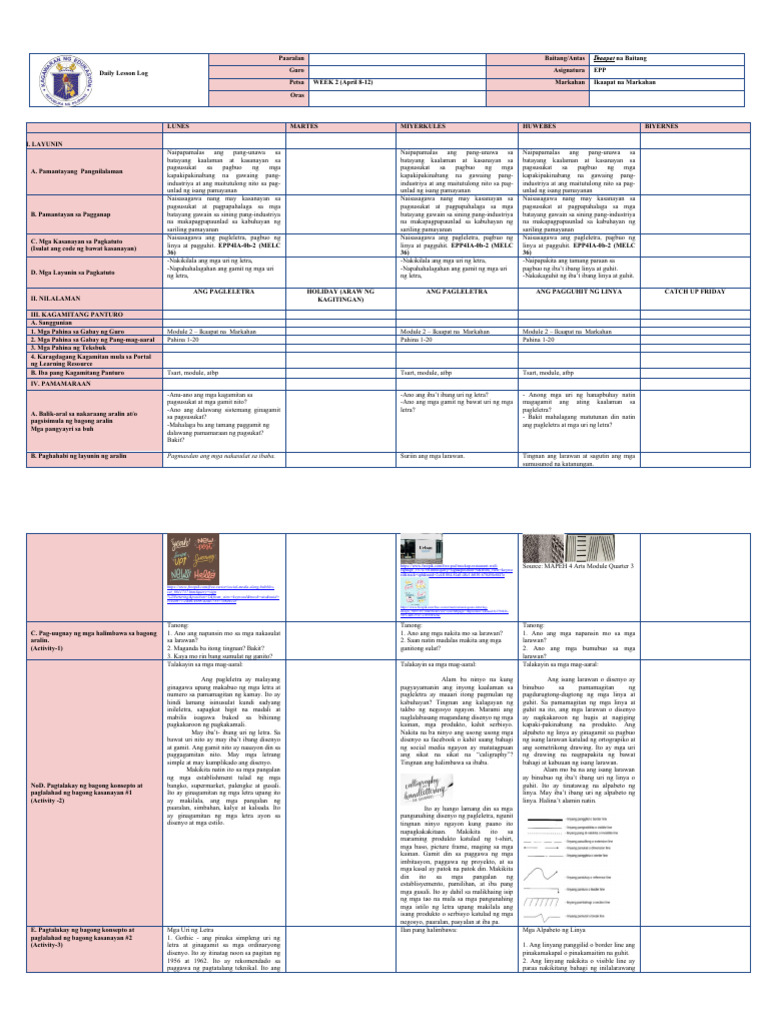 Epp 4 Q4 W2 DLL | PDF