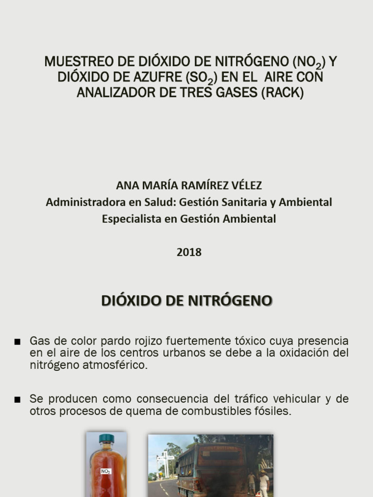 Evaluacion NO2 y SO2 en El Ambiente | PDF | Dióxido de azufre ...