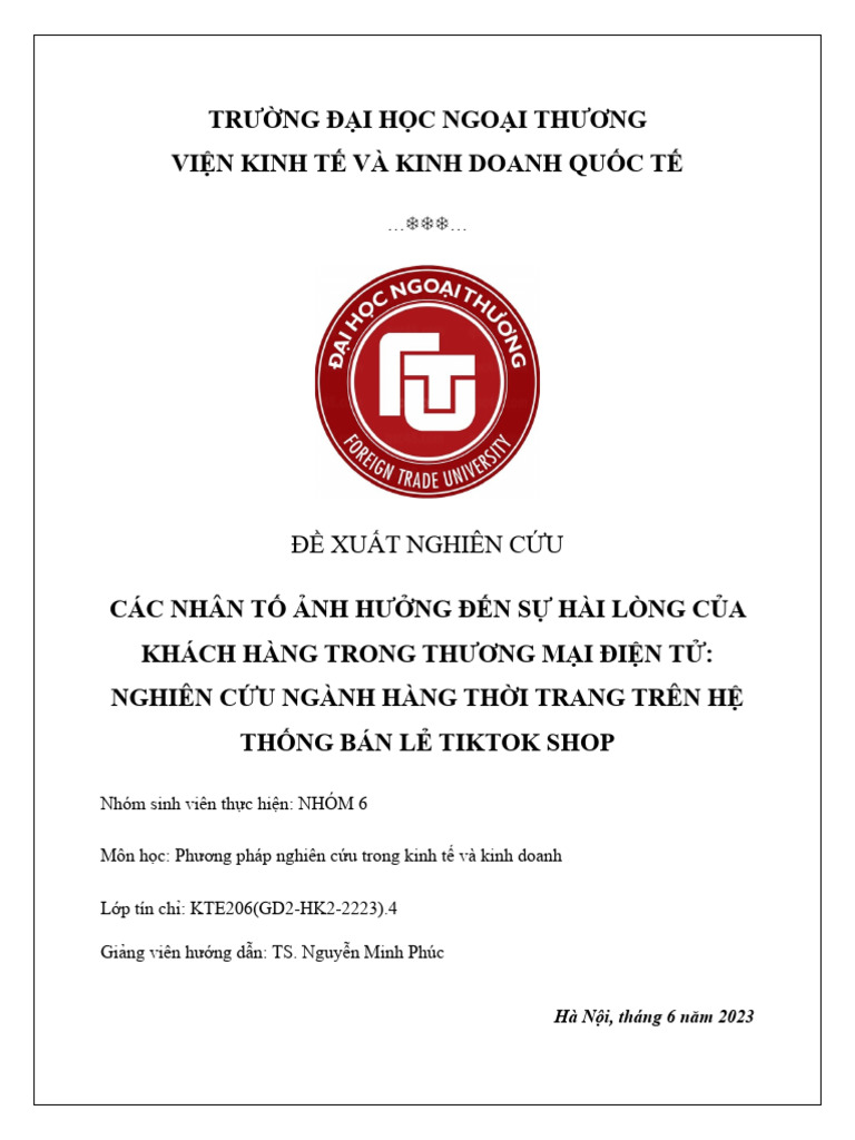 Đề xuất nghiên cứu PPNC | PDF