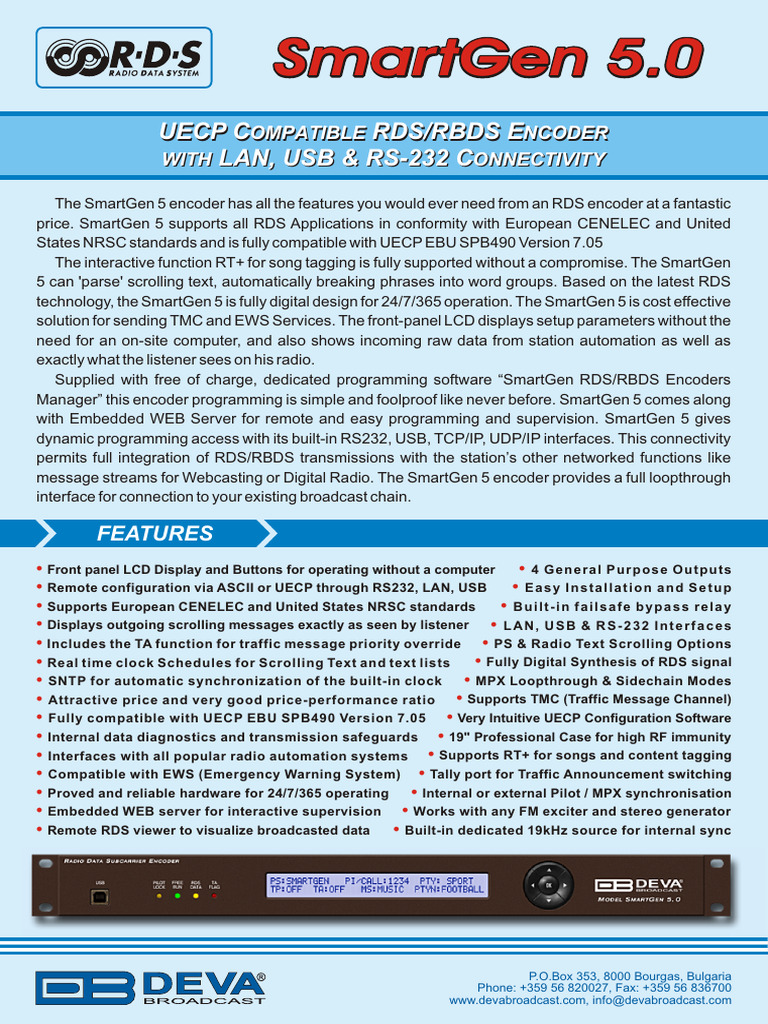 Smartgen5 Brochure | PDF | Port (Computer Networking) | Usb