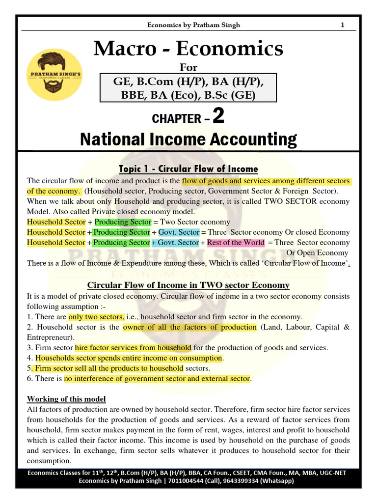 ch-2 National Income Accounting | PDF | Gross Domestic Product ...
