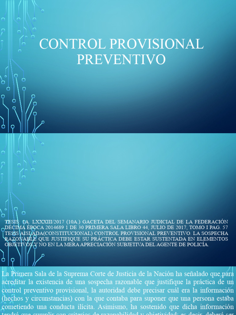 Control Preventivo: Requisitos Objetivos | PDF | Policía | Justicia