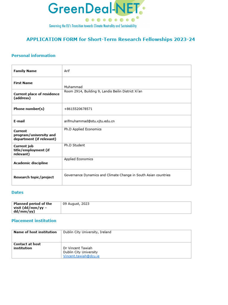 VT GDN_application_form_fellowship_2023 | PDF | Governance | Expert