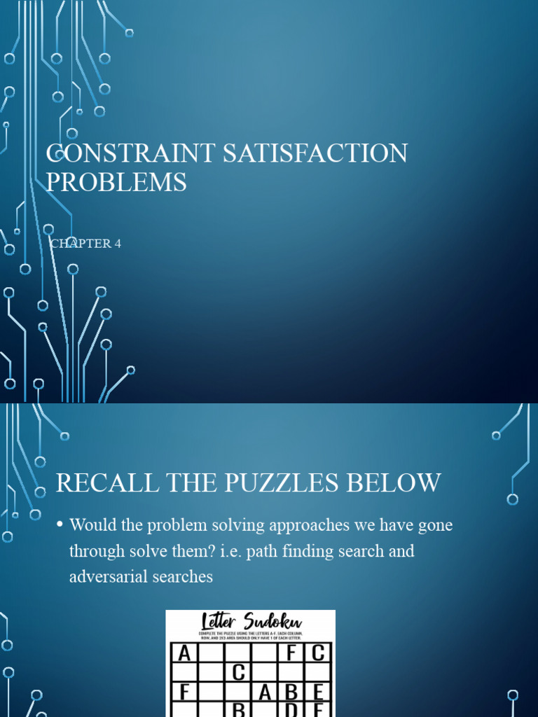 Lesson 41 Constraint Satisfaction Problems Pdf Variable Mathematics Function