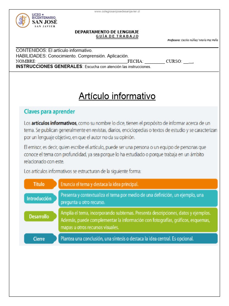 Guía Sextos Básicos Texto Informativo | PDF | Plantas medicinales | Chile