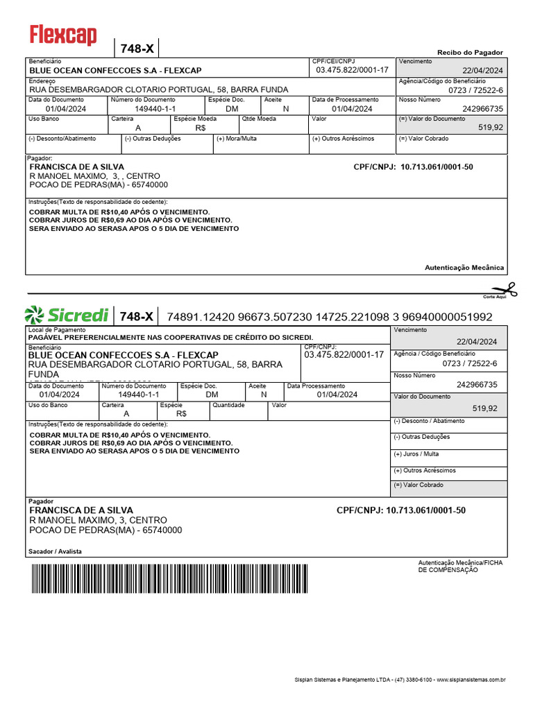 Boletos NF 149440 | PDF | Pagamentos | Economias