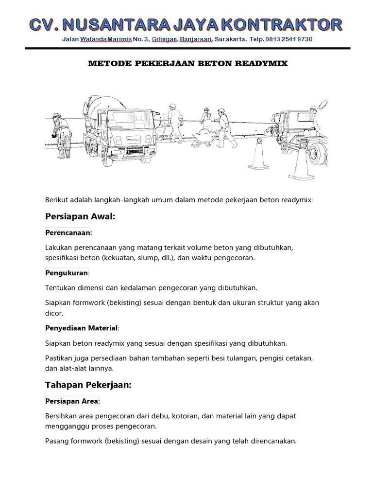 (Semi Mekanis) Pembuatan S.D Pengecoran 1 M Beton Mutu Rendah FC' 25 ...