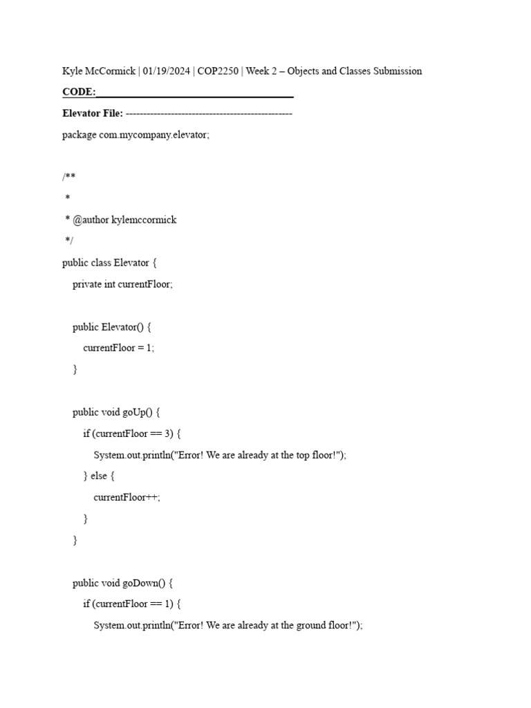 McCormickKyle COP2250 Week2Submission | PDF | Computer Engineering | Computer Programming