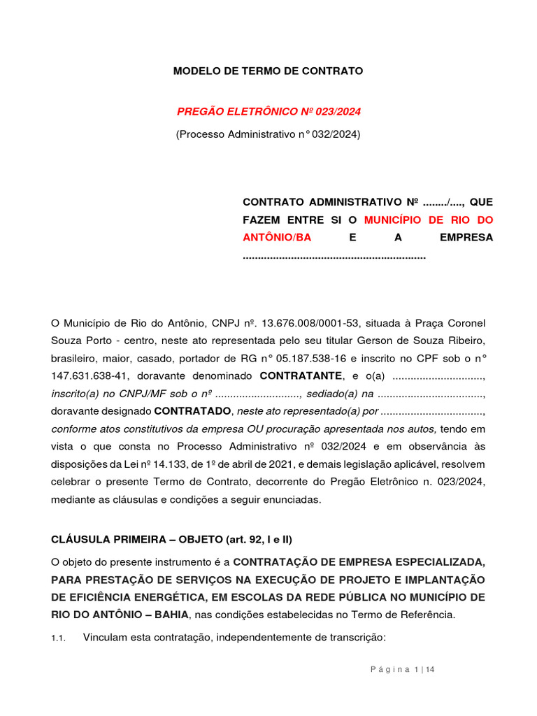 Modelo Contrato | PDF