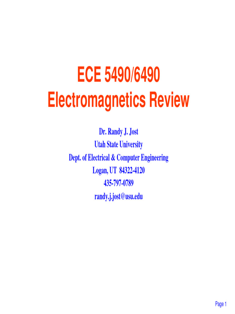 Electromagnetics Fundamentals Overview | PDF | Polarization (Waves) | Waves