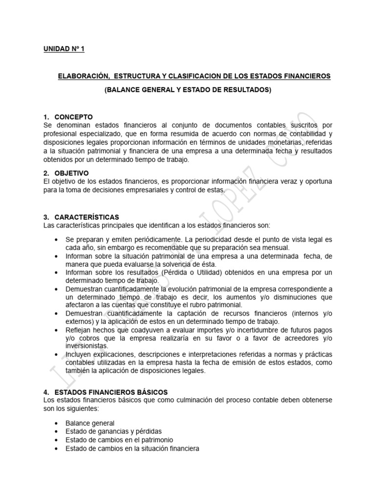 Estructura de Los Eeff | PDF | Estado financiero | Contabilidad