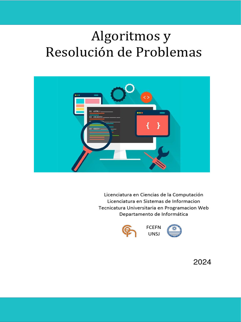Libro Algoritmo y Resolucion de Problemas 2024 | PDF | Algoritmos | Lenguaje de programación