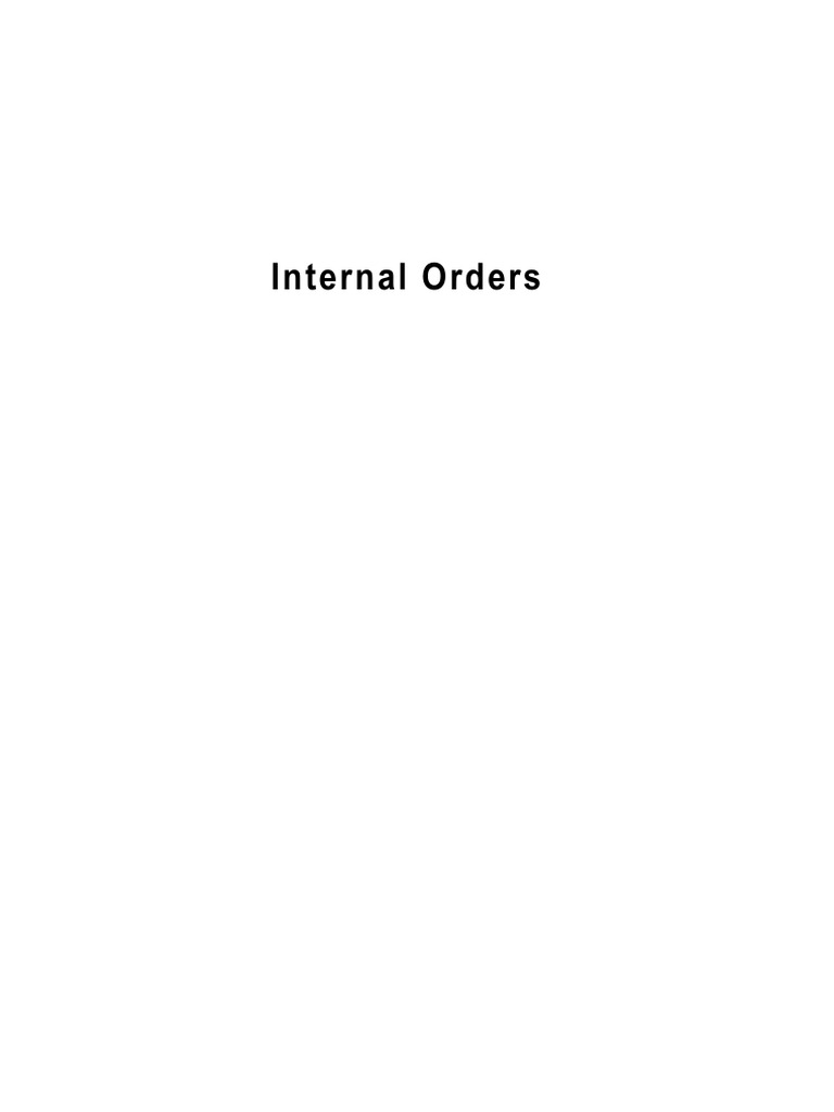 Internal Order | Download Free PDF | Cost | Software