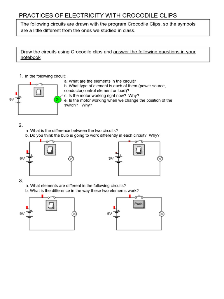 Electricity Activities | PDF | Science & Mathematics | Technology ...
