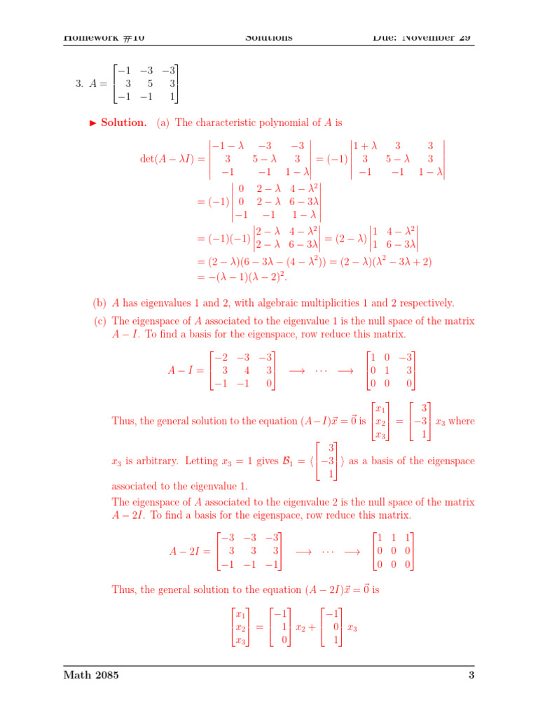 2085f17ps10a - Eigenvalues C | PDF | Eigenvalues And Eigenvectors | Algebra