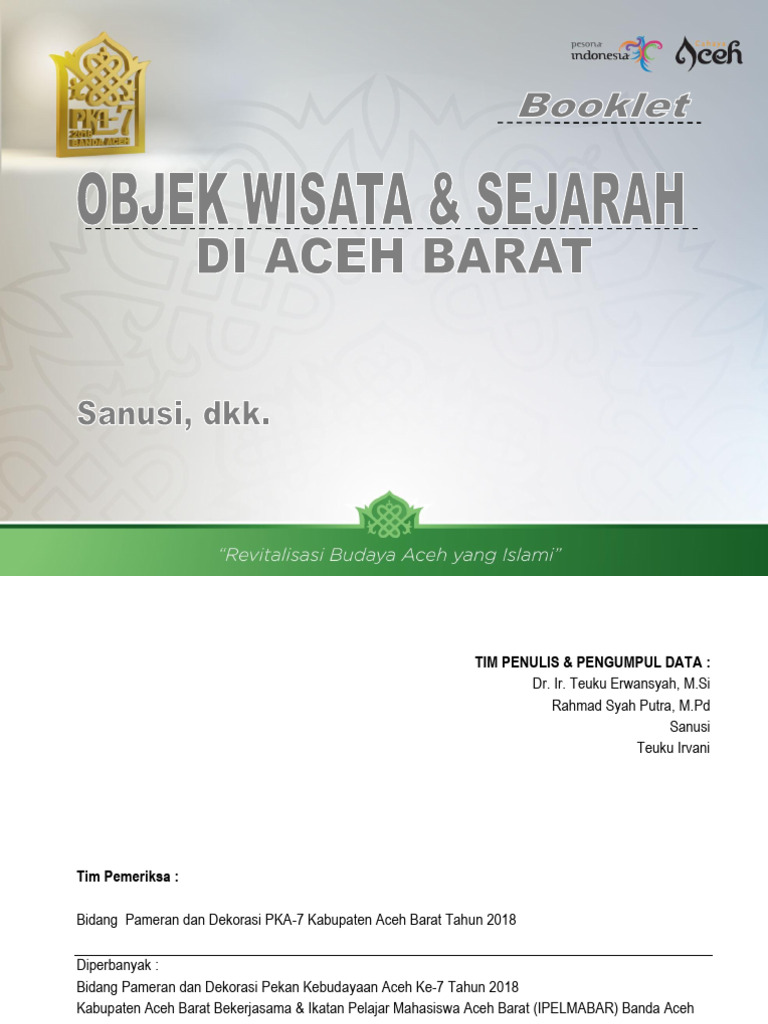 Booklet Pka Objek Wisata Dan Sejarah Di | PDF | Ilmu Sosial | Perjalanan