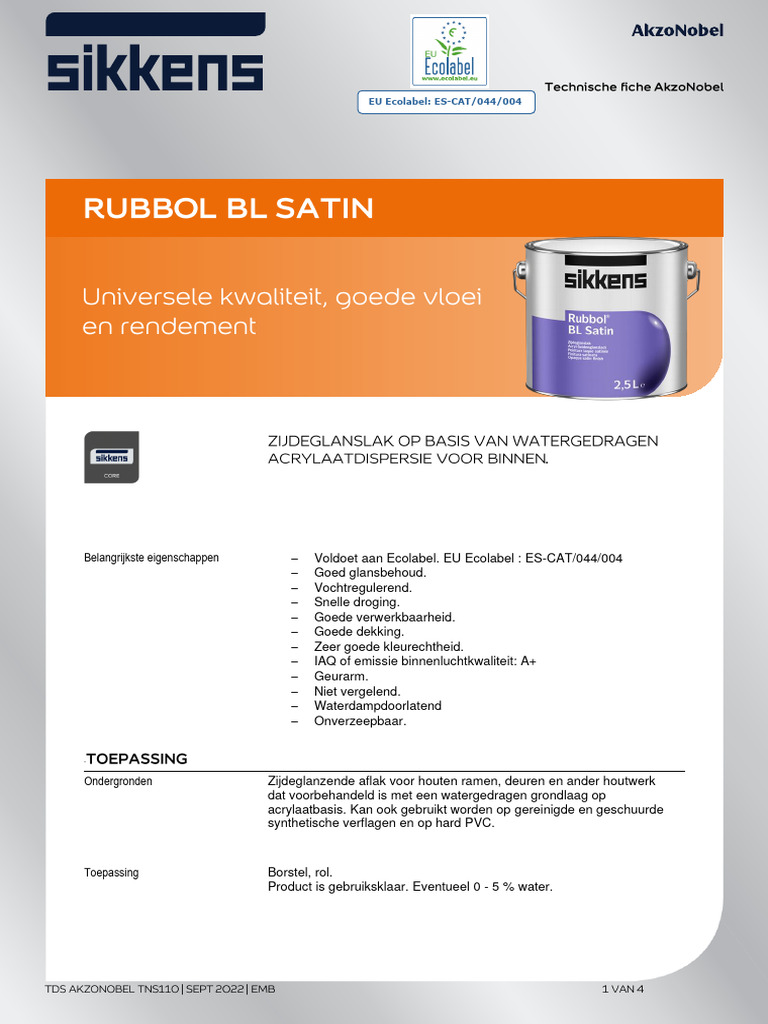 Rubbol BL Satin Tns110 0 | PDF