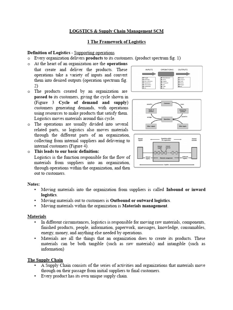 Logistics and Supply Chain Management Overview | PDF | Logistics | Supply Chain