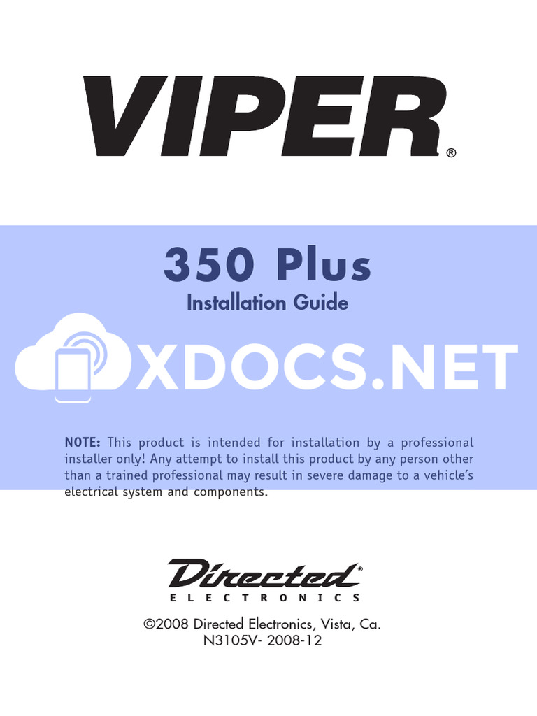 Viper 3105v Installation Guide | PDF | Relay | Amplifier