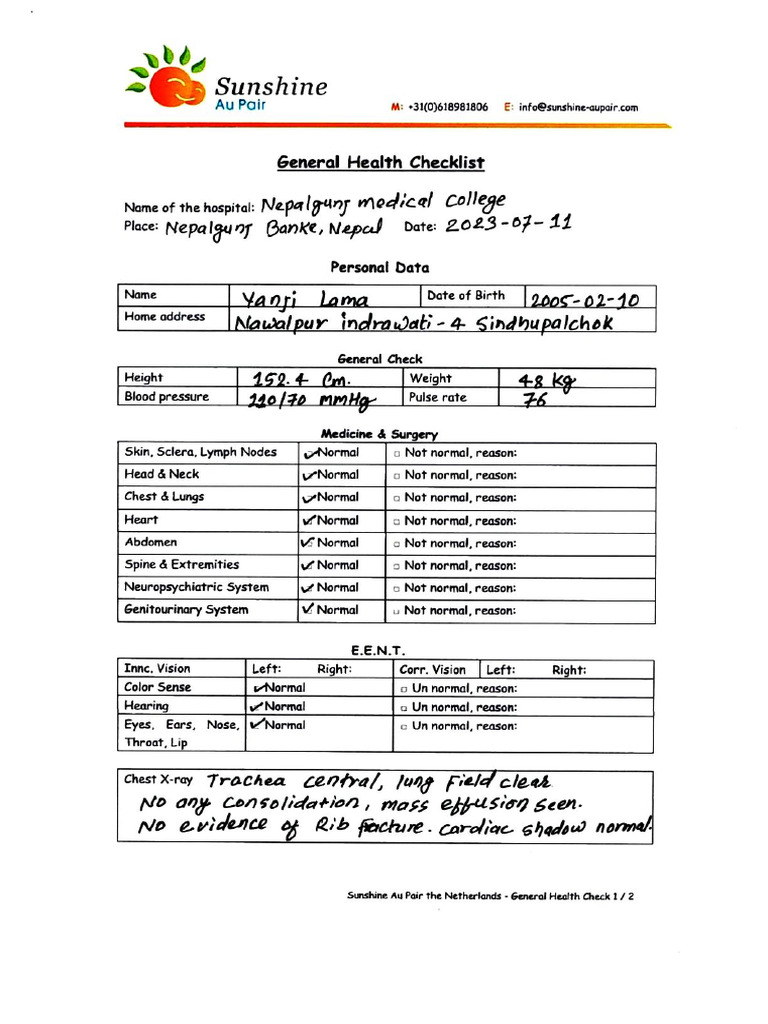 general medical checkup.. | PDF