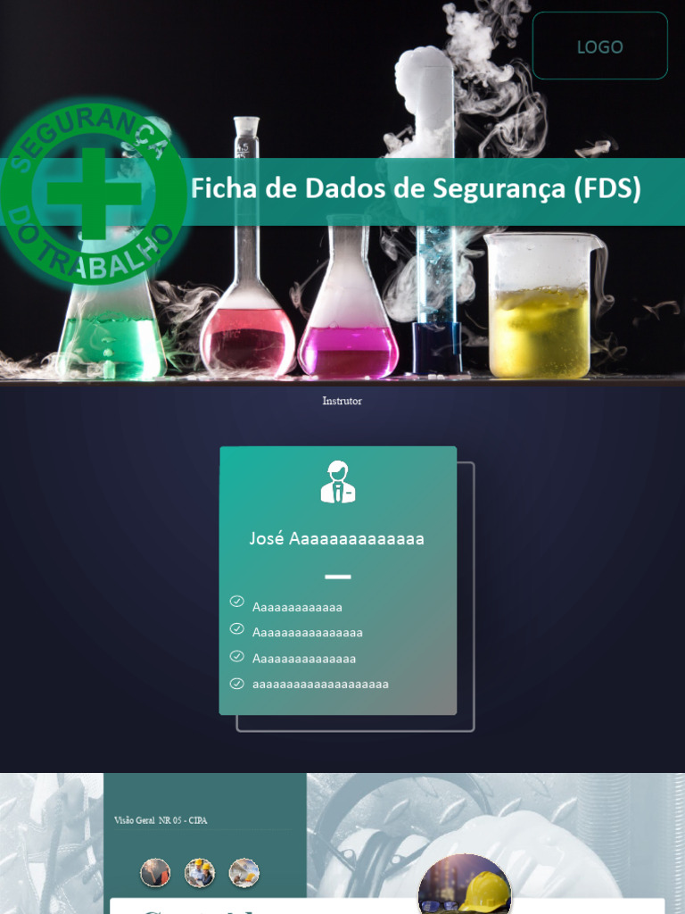 NR26 - Treinamento FDS - Ficha de Dados de Segurança | PDF