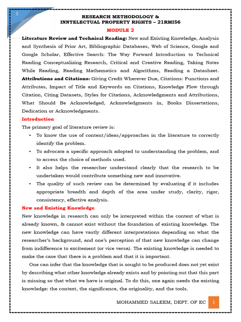 RM Module2 | PDF | Citation | Knowledge