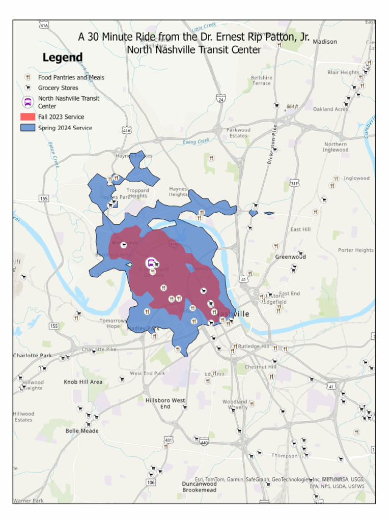 North Nashville Transit Map 2023-2024 | PDF