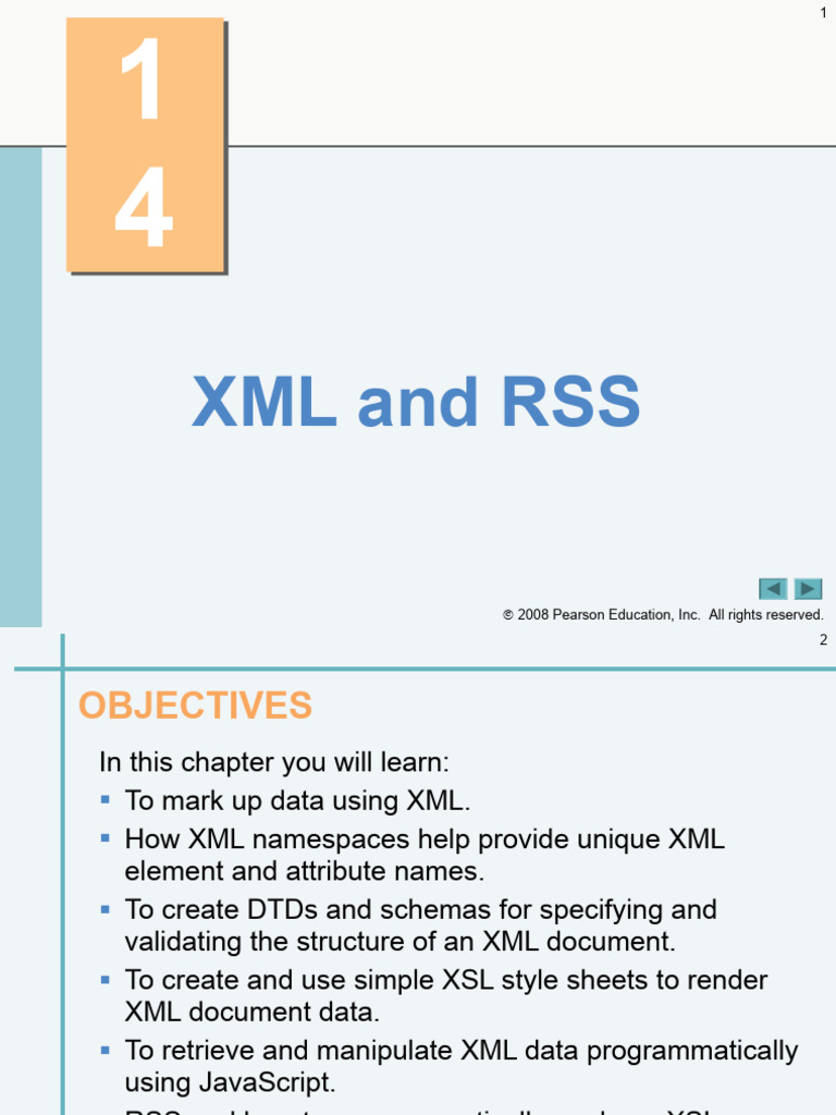 XML & RSS: Markup, DTDs, and XSLT | PDF | Xml Schema | Xml