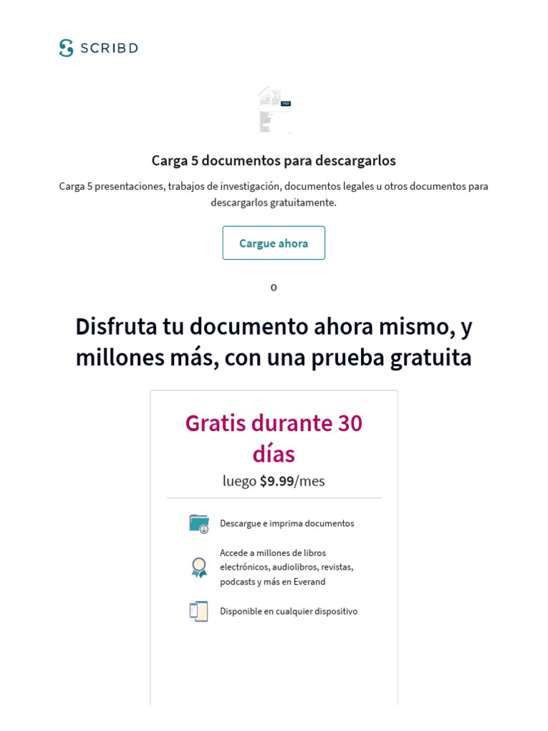 Descarga Gratis Documentos en Scribd | PDF